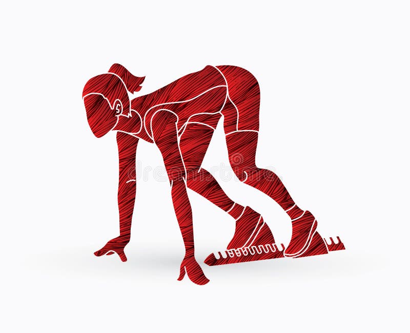 Athlete Runner, Runner, Start Running Graphic Vector Stock Vector ...