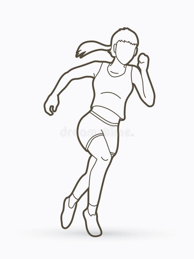 Athlete Runner, Runner, Start Running Graphic Vector Stock Vector ...
