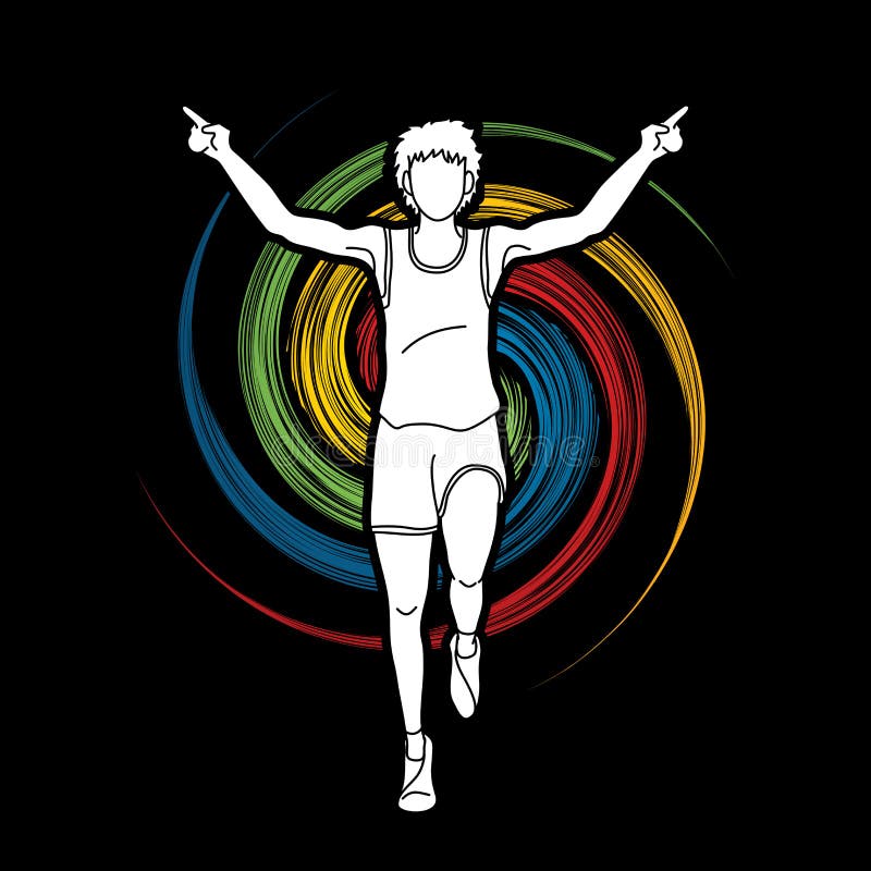 Athlete Runner, Start Running, Jogging , Sprinter Graphic Vector Stock ...