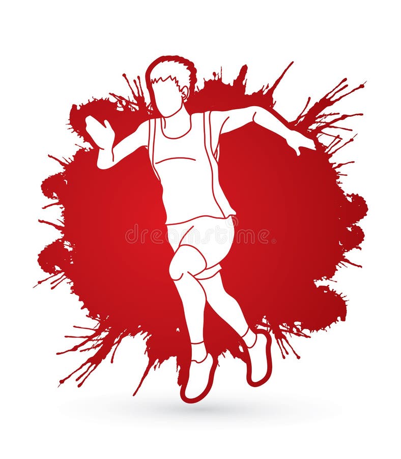 Athlete Runner, Start Running, Jogging , Sprinter Graphic Vector Stock ...