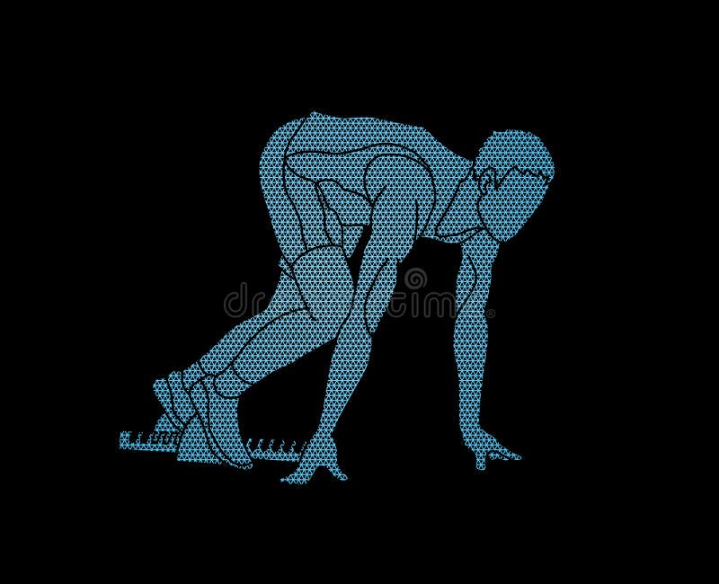 Athlete Runner, Start Running, Jogging , Sprinter Graphic Vector Stock ...