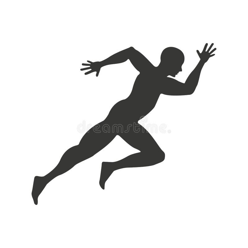 Athlete Running Character Icon Stock Vector - Illustration of sport ...