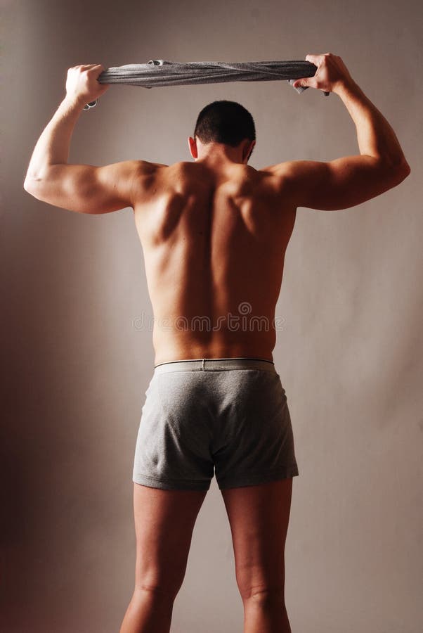 Athlete s back stock image. Image of human, male, stretching - 9039407