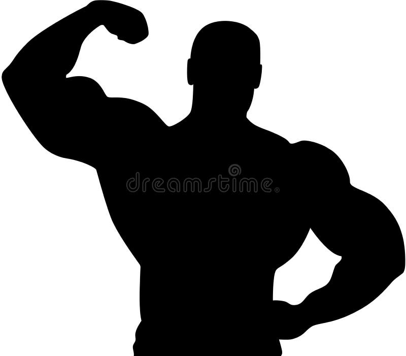 Silhouette of Body Builders Stock Vector - Illustration of chest ...