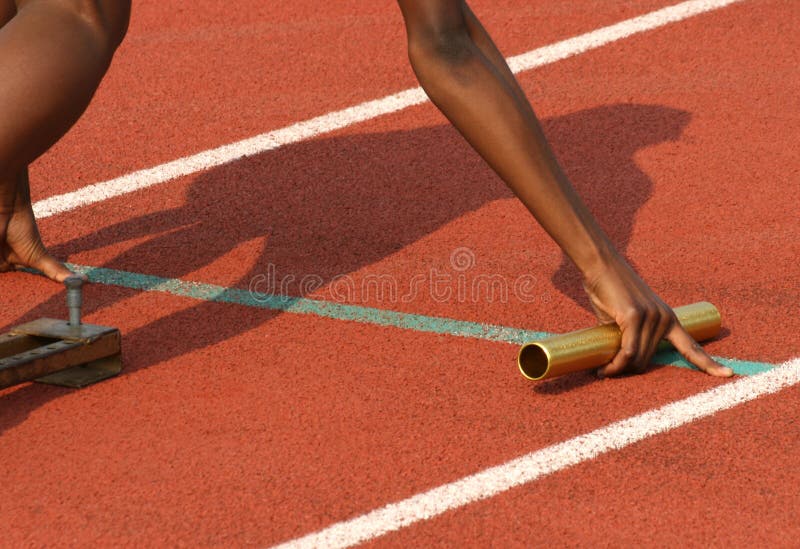 Athlete at the Start Line stock image. Image of meet, brass - 2833857