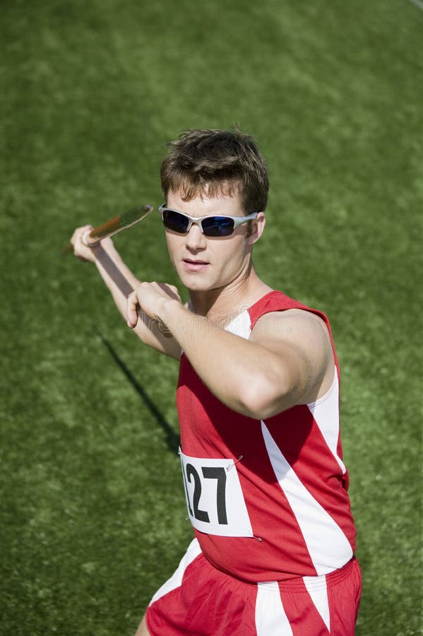 Athlete Throwing Javelin stock image. Image of adult - 29654973
