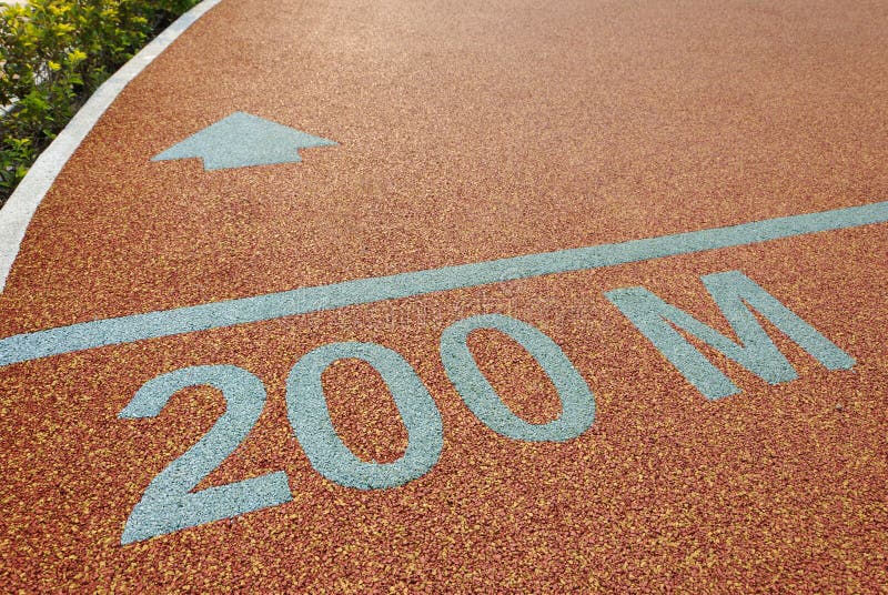 Athlete Track 200 Meter To Go Stock Photo - Image of copy, contest ...