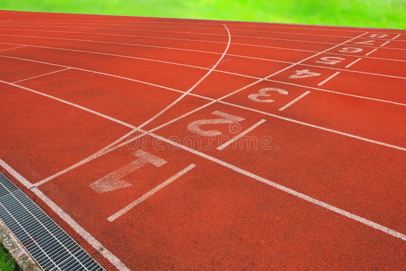 Athlete Track or Running Track Stock Photo - Image of field, line ...