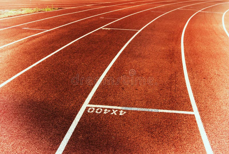 Athlete Track or Running Track Stock Image - Image of field, recreation ...
