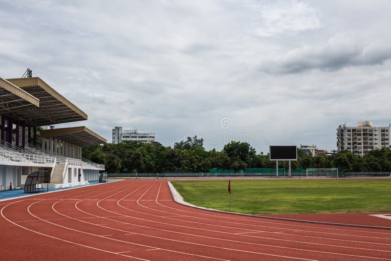 Athlete Track or Running Track Stock Image - Image of round ...