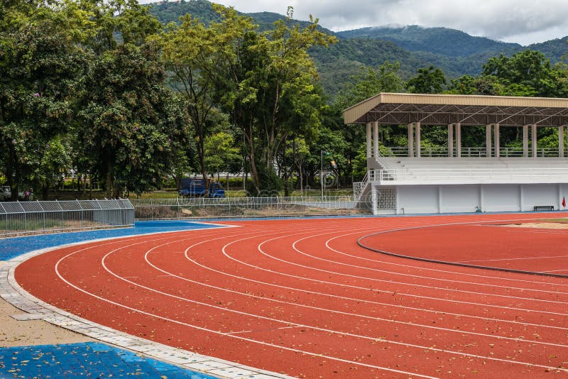 Athlete Track or Running Track Stock Image - Image of sprint, color ...
