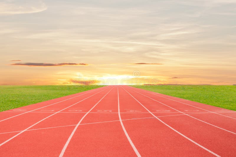Athlete Track or Running Track Stock Photo - Image of exercise, green ...