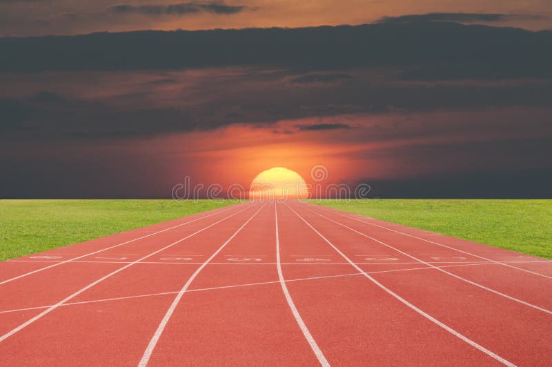Athlete Track or Running Track Stock Image - Image of colorful, running ...