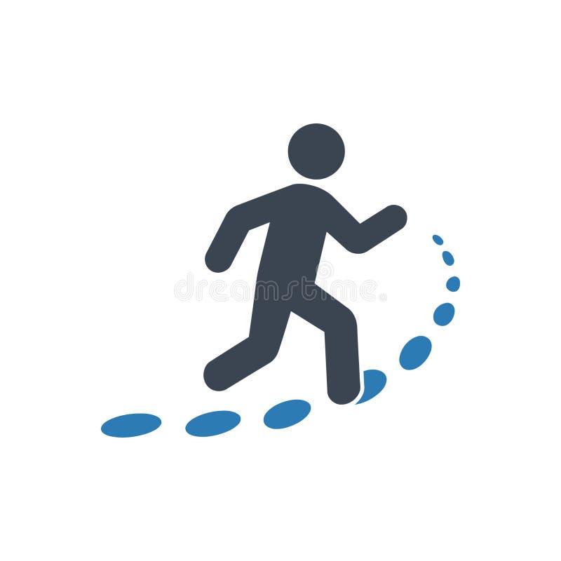 Athlete trail running icon stock vector. Illustration of path - 346938174