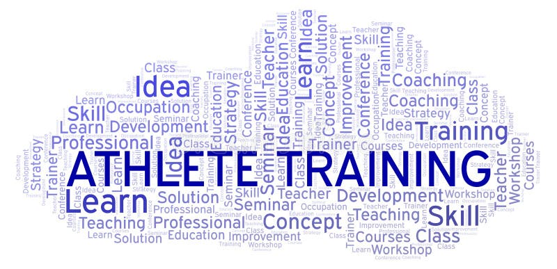Athlete Training Word Cloud. Stock Illustration - Illustration of ...