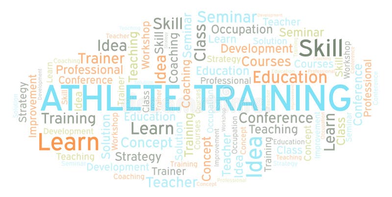 Athlete Training Word Cloud Stock Illustration - Illustration of ...