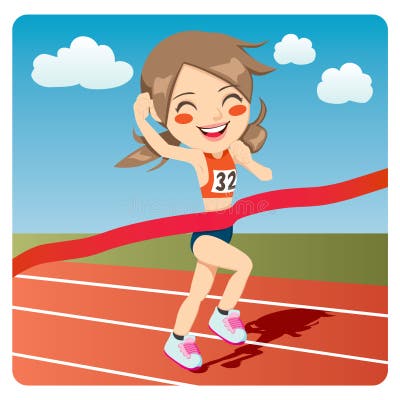 Cartoon Runner Winning Stock Illustrations – 449 Cartoon Runner Winning ...