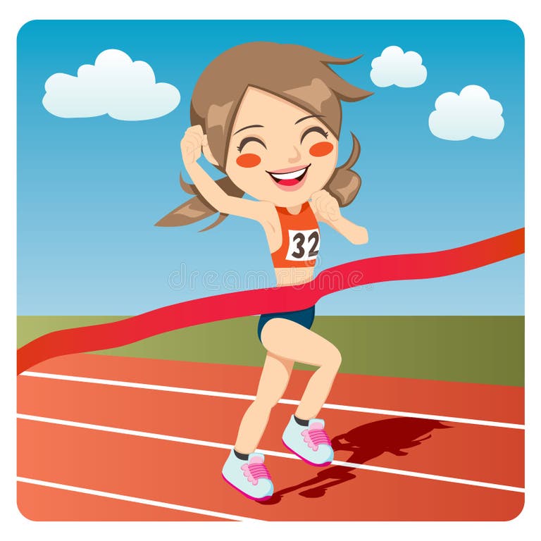 Cartoon Runner Winning Stock Illustrations – 449 Cartoon Runner Winning ...