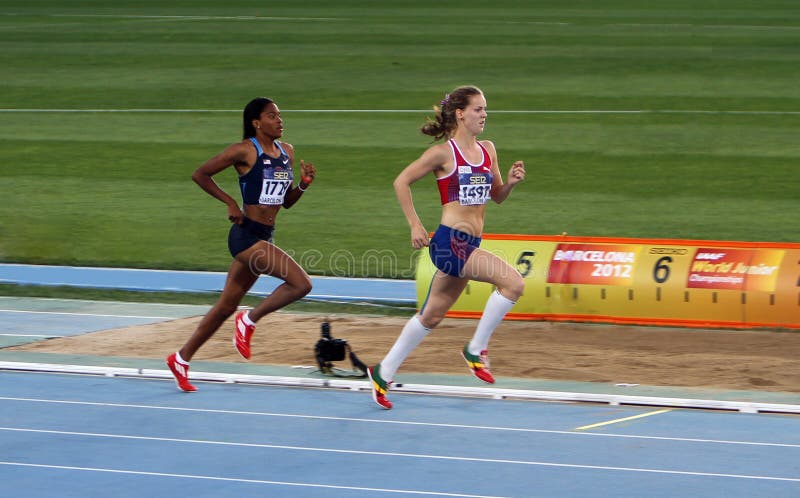 Athletes in the 800 Meters on the 2012 IAAF World Editorial Photo ...