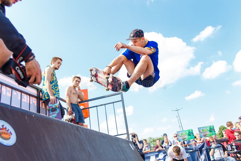 Athletes Compete at Skateboard Challenge Editorial Photography - Image ...