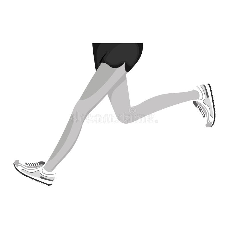 Athletes Feet Running Isolated Stock Vector - Illustration of shoe ...