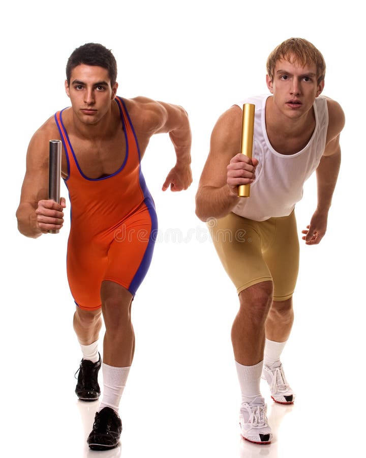 Athletes Racing Relay stock image. Image of field, competition - 23354505