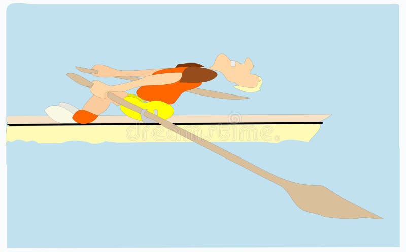 The athletes rowing stock vector. Illustration of people - 109518507