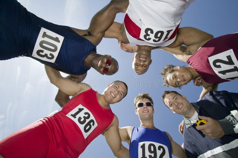 Group of Marathon Runners at Start of Race Stock Image - Image of group ...