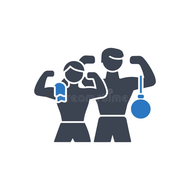 Athletes Training Competition Icon Stock Vector - Illustration of ...