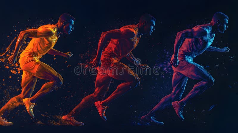 Athletic Action Sequence Urban Setting Digital Art Dynamic Environment ...