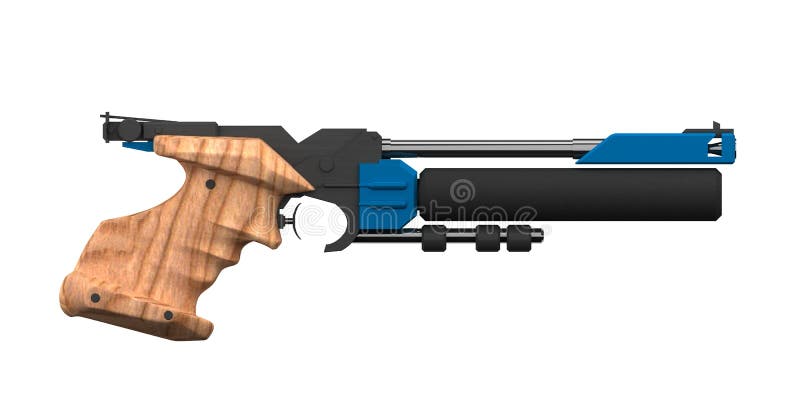 Athletic Air Gun, Side Profile Stock Illustration - Illustration of ...