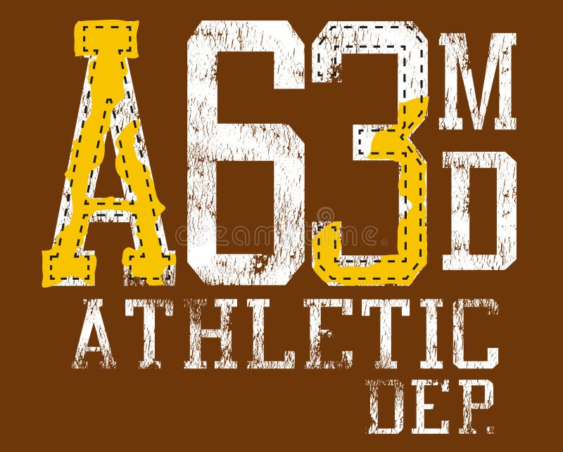 Athletic clothing markings stock vector. Illustration of brown - 15936326