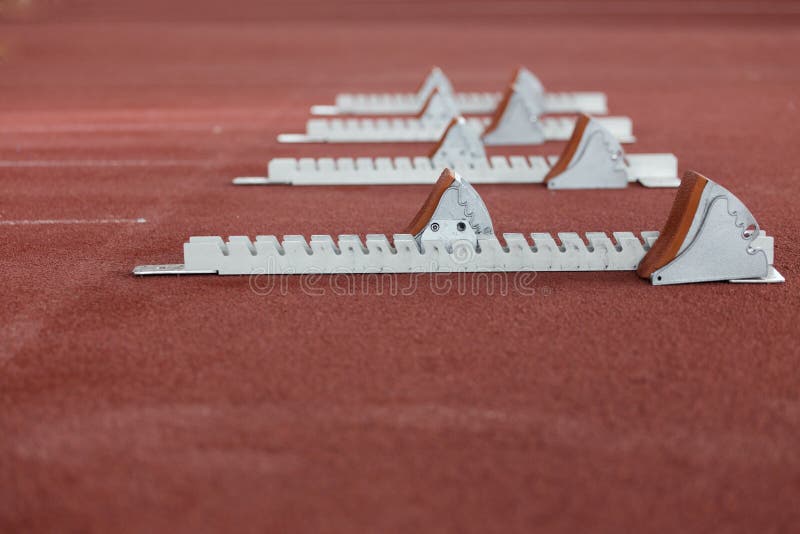 Athletic Equipment on Track Stock Photo - Image of lines, adult: 85017682