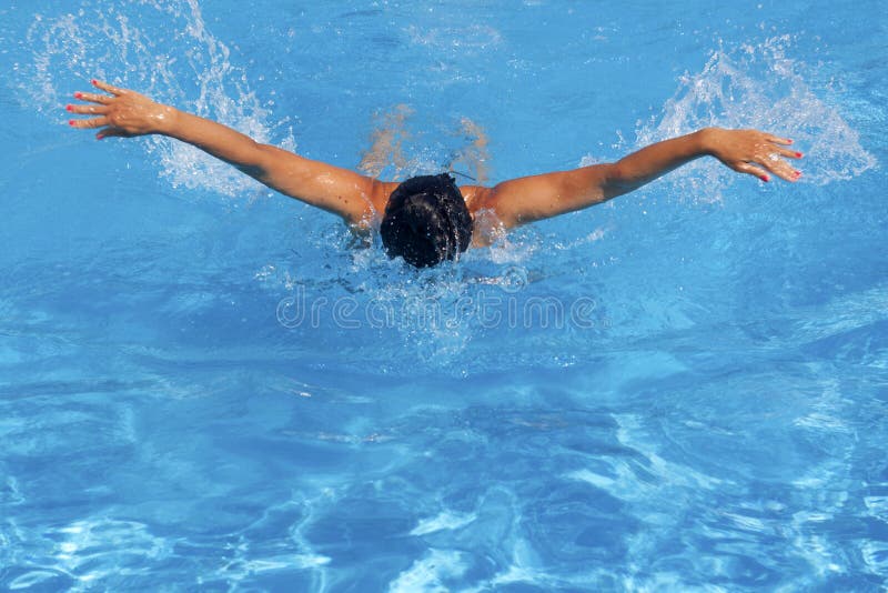 Athletic female swimmer stock image. Image of summer - 26187783