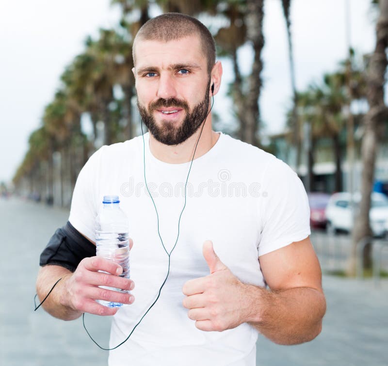Man Made a Break in Training Stock Image - Image of caucasian, black ...