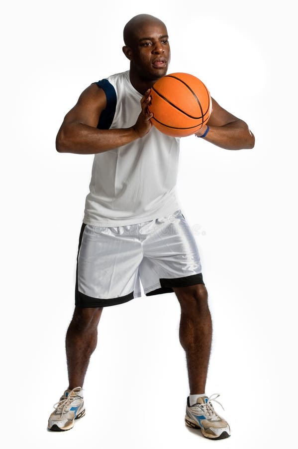 Athletic Man with Basketball Stock Photo - Image of sports, healthy ...