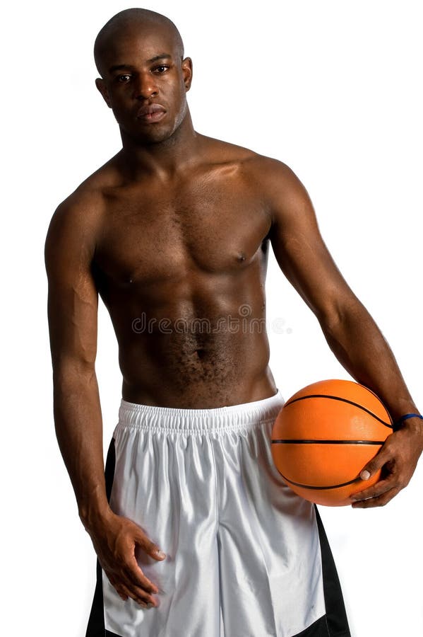 Athletic Man with Basketball Stock Image - Image of american, muscular ...