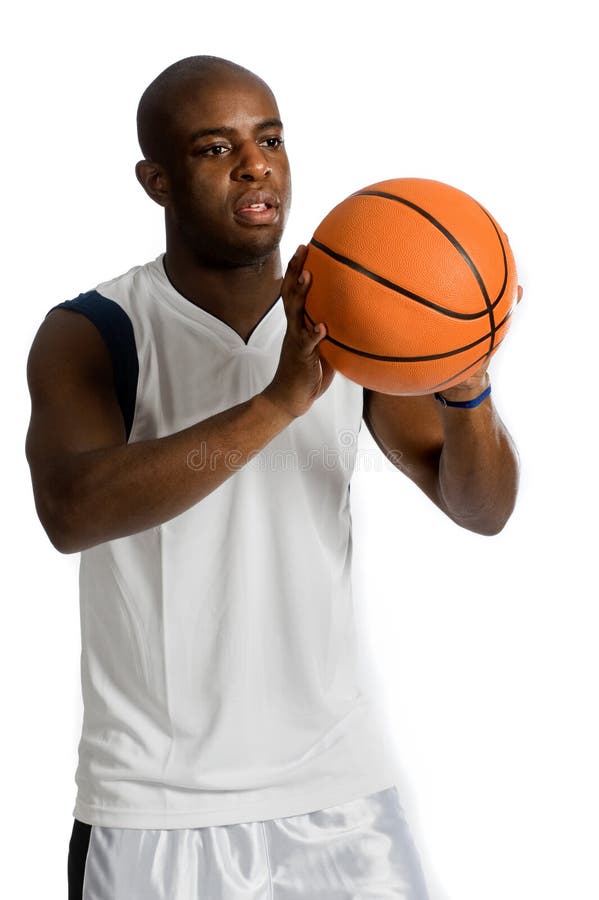 Athletic Man with Basketball Stock Image - Image of american, muscular ...