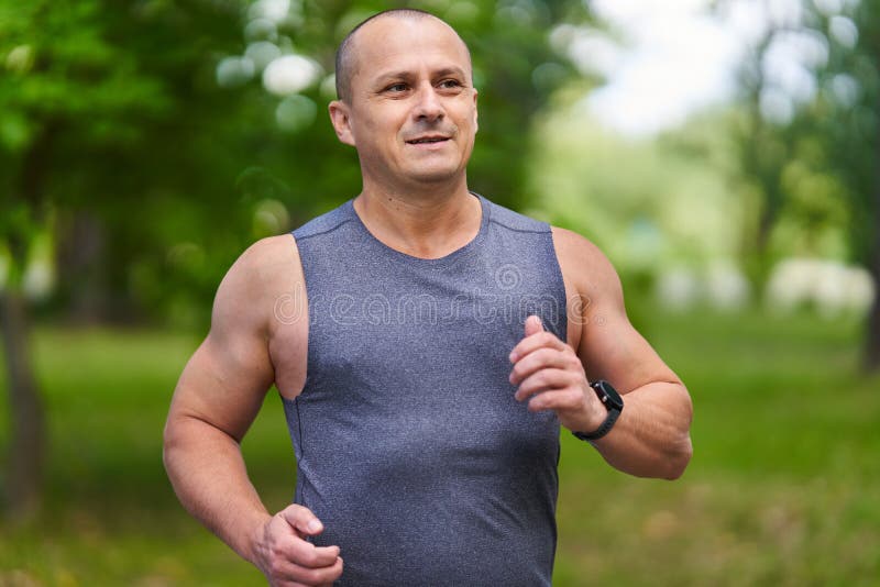 Long Distance Runner Training in the Park Stock Photo - Image of people ...