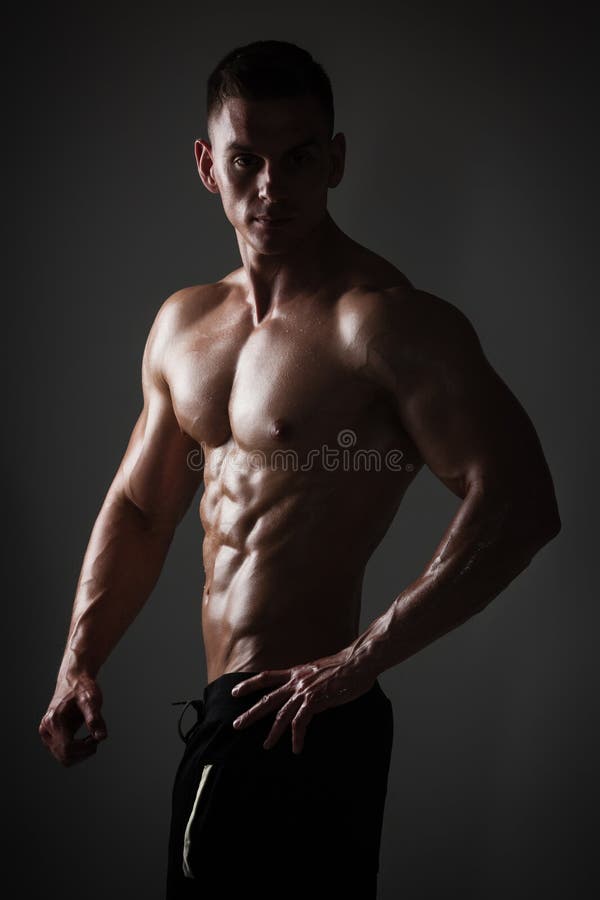 Athletic man posing stock photo. Image of people, equipment - 86639722