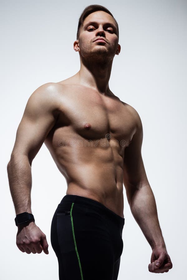 Athletic man posing stock photo. Image of people, equipment - 86639722