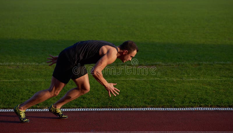 Athletic man start stock image. Image of beginning, athlete - 54640363
