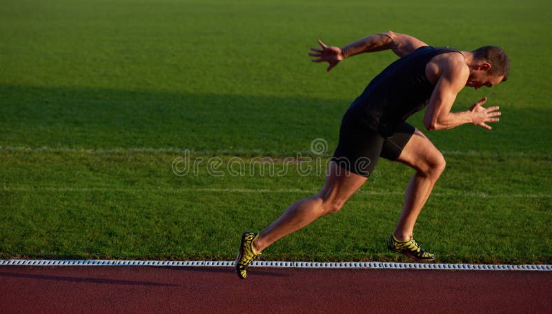 Athletic man start stock photo. Image of professional - 54640906