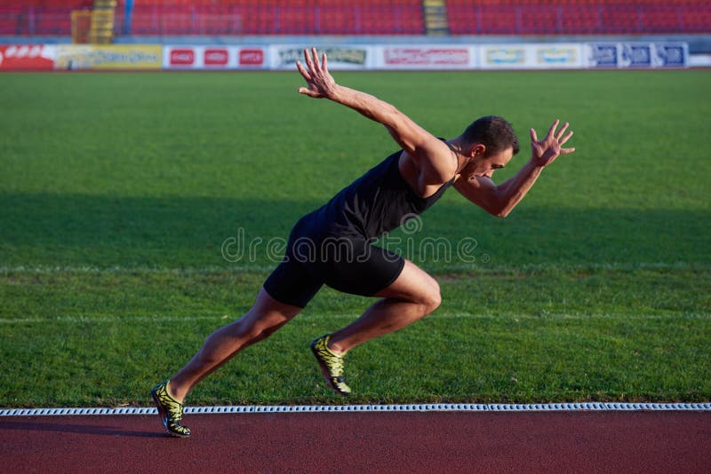 Athletic man start stock photo. Image of ambition, frame - 60924258