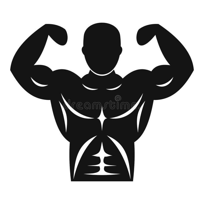 Athletic Man Torso Icon, Simple Style Stock Vector - Illustration of ...