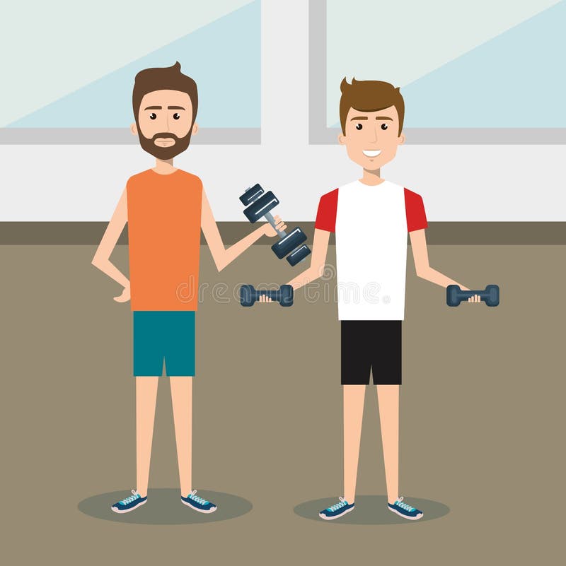 Athletic People Practicing Exercise Characters Stock Vector ...