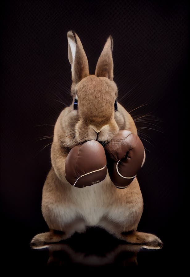 Athletic Rabbit in Boxing Gloves. AI Generated. Stock Image - Image of ...