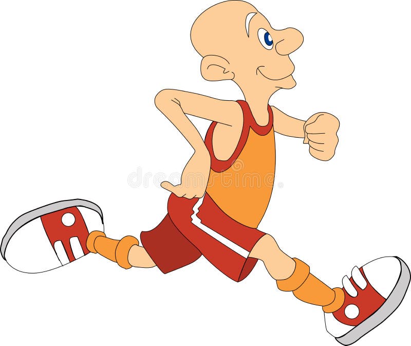 Jogger stock vector. Illustration of marathon, sweating - 5560435