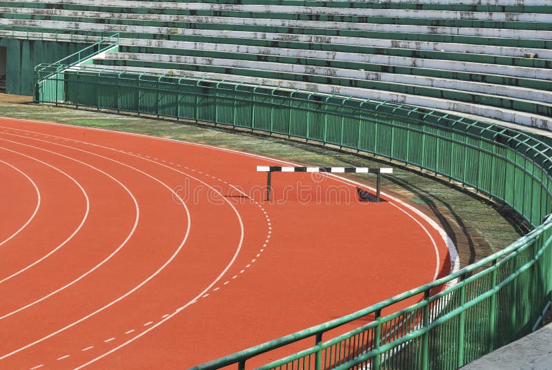 Athletic Running Track in Stadium Stock Photo - Image of athletics ...