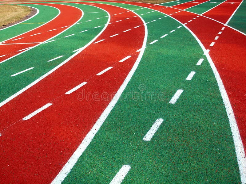Athletic Track and Field Markings Stock Photo - Image of athletic ...